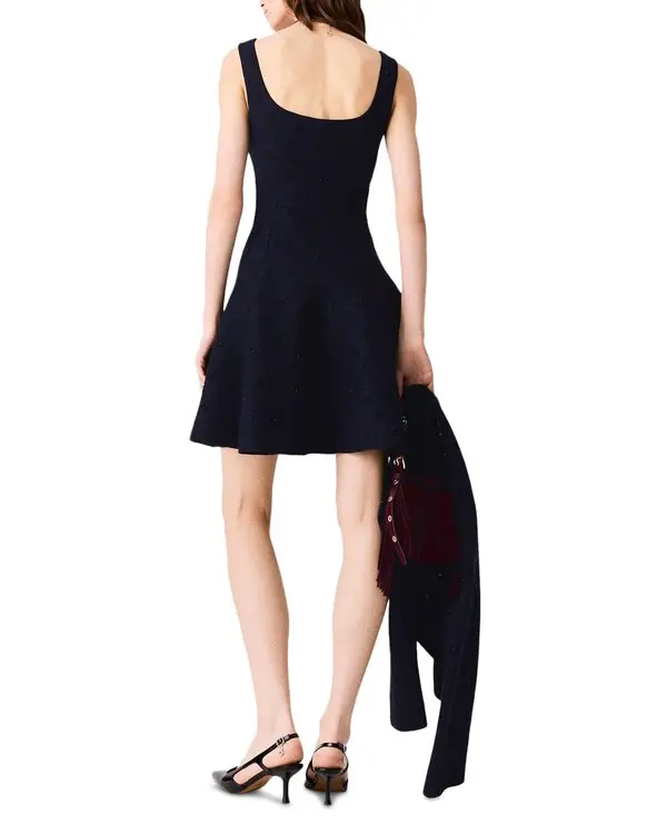 Maje Rowill Jacquard Skater Dress