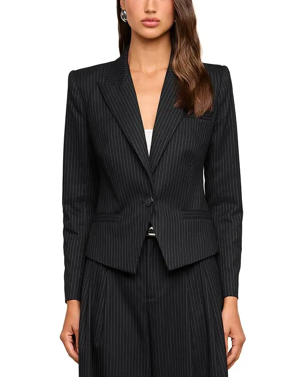 L'Agence Misa Cropped Single Breasted Blazer