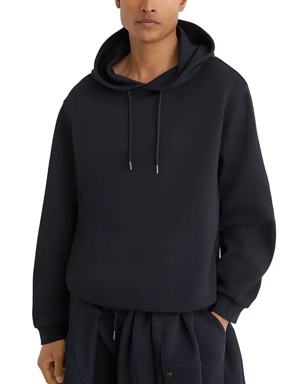 REISS Falco Interlock Relaxed Pullover Hoodie