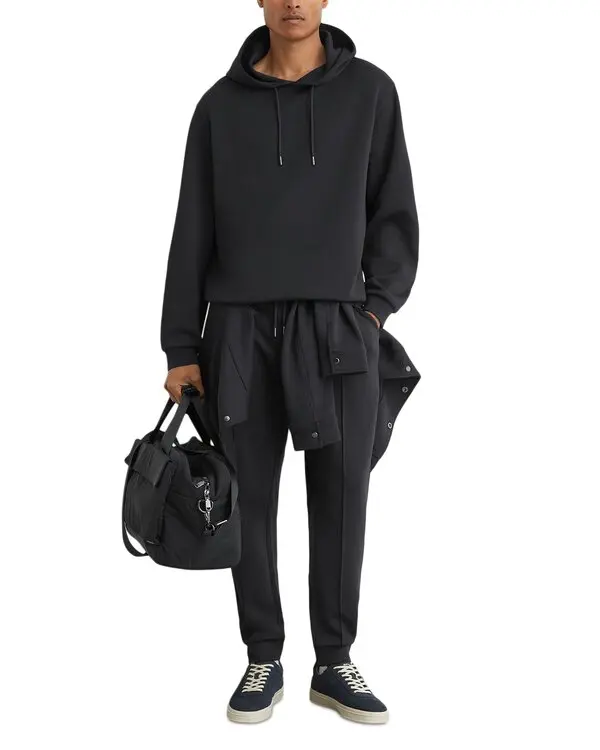 REISS Falco Interlock Relaxed Pullover Hoodie