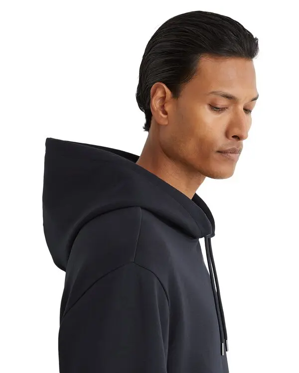 REISS Falco Interlock Relaxed Pullover Hoodie