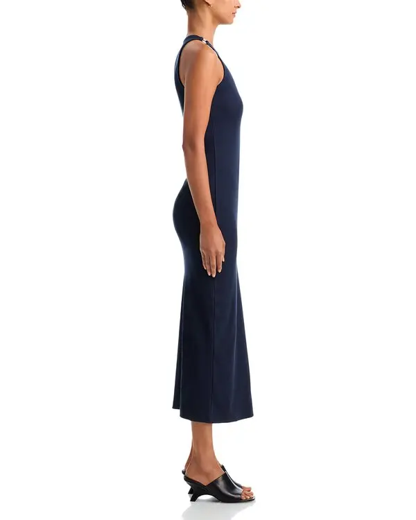COURREGES Buckle 90's Rib Midi Dress