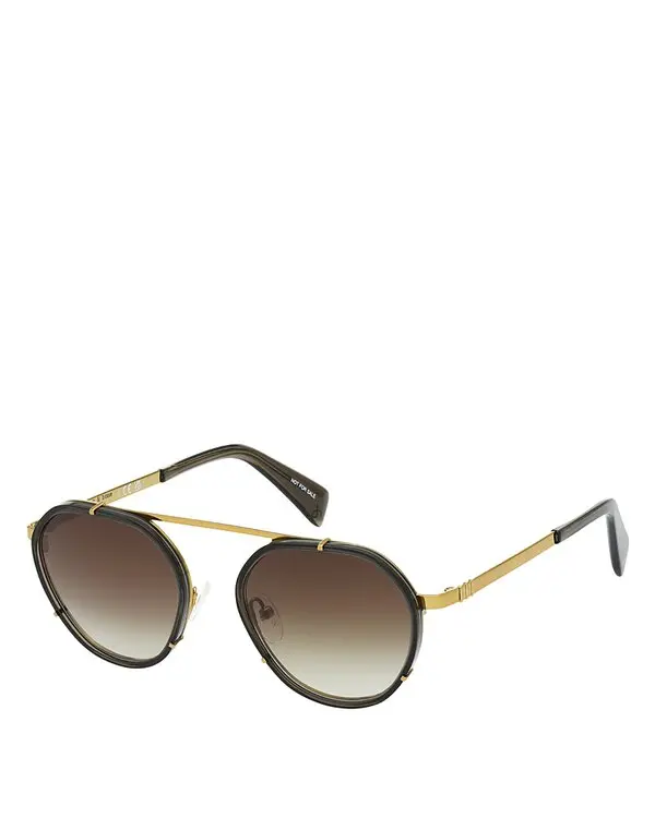 Rag & Bone Round Sunglasses, 51mm - Bronze Other/brown Gradient