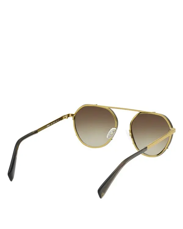 Rag & Bone Round Sunglasses, 51mm - Bronze Other/brown Gradient