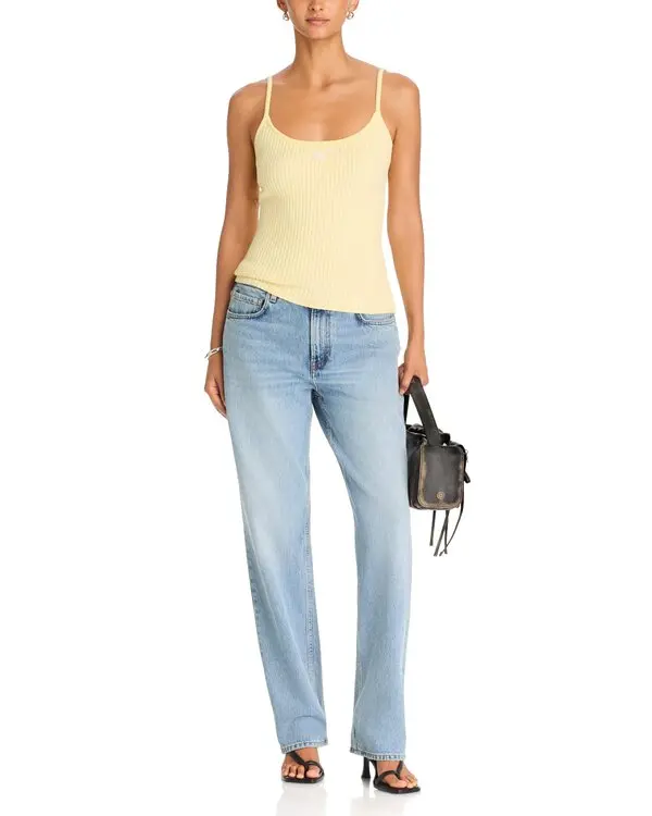 COURREGES Reedition Ribbed Knit Tank Top