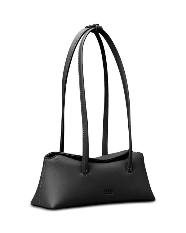 FREJA Mini Chrystie Faux Leather Shoulder Bag - Black