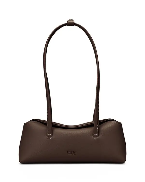 FREJA Mini Chrystie Faux Leather Shoulder Bag - Espresso