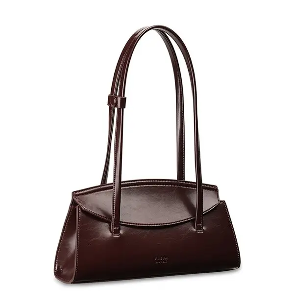 FREJA Caroline Faux Leather Shoulder Bag - Raisin