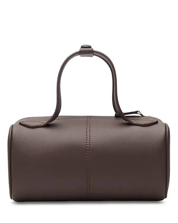 FREJA Jane Structured Faux Leather Top Handle Bag - Espresso