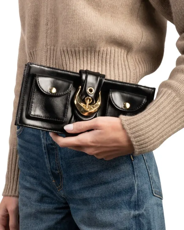 Alexis Bittar Patent Leather Buckle Clutch