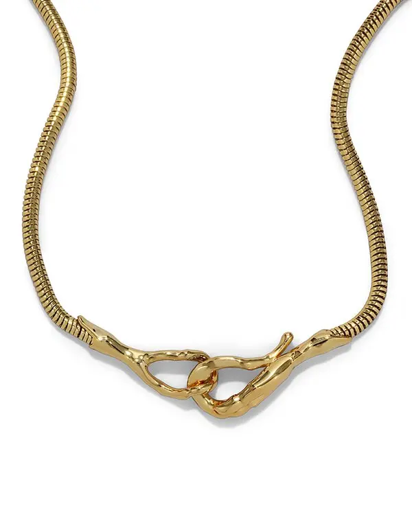Alexis Bittar Molten Hook Choker Necklace, 15.5-17.5 - Gold