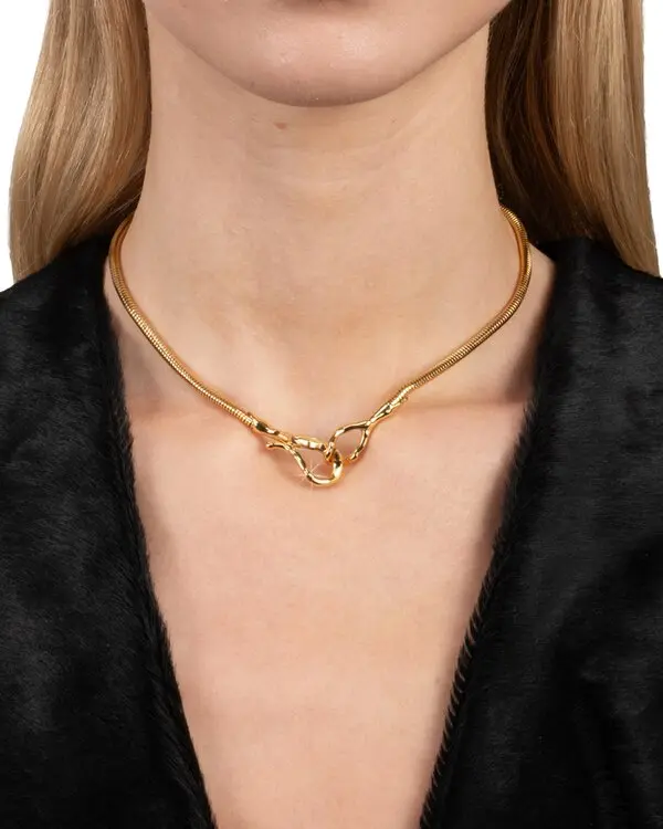 Alexis Bittar Molten Hook Choker Necklace, 15.5-17.5
