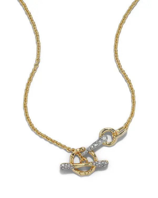 Alexis Bittar Solanales Crystal Toggle Necklace, 15.5 - Gold