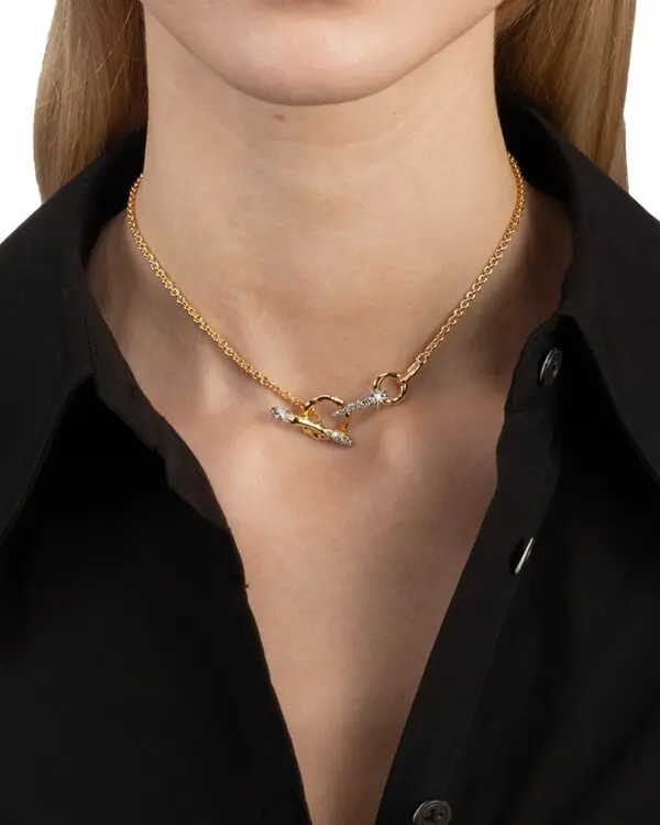 Alexis Bittar Solanales Crystal Toggle Necklace, 15.5
