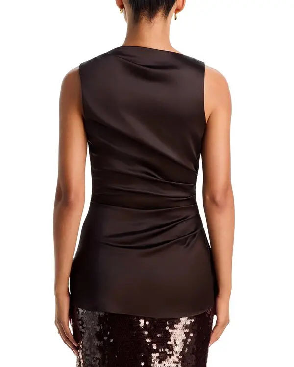 Tanya Taylor Sasha Draped Sleeveless Top