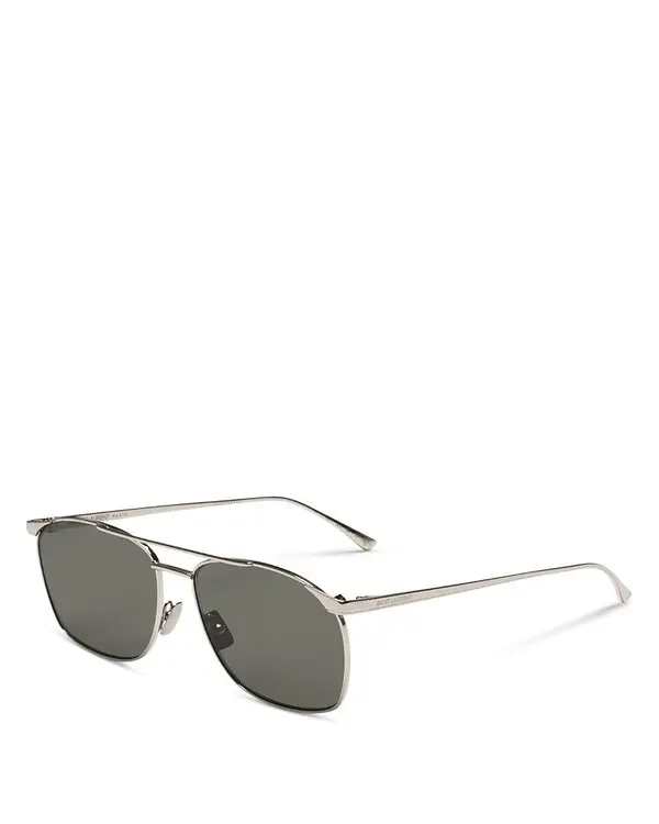 Saint Laurent Sl 796 Vincent Square Sunglasses, 51mm - Silver