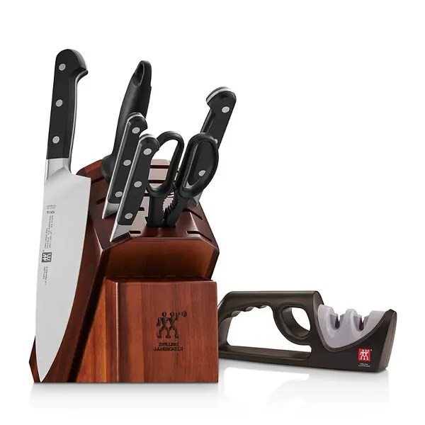 ZWILLING J. A. Henckels Pro 7-piece Block Set With Bonus Sharpener - Silver