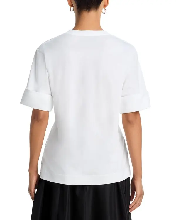 Simone Rocha Gathered Rose Cotton Tee