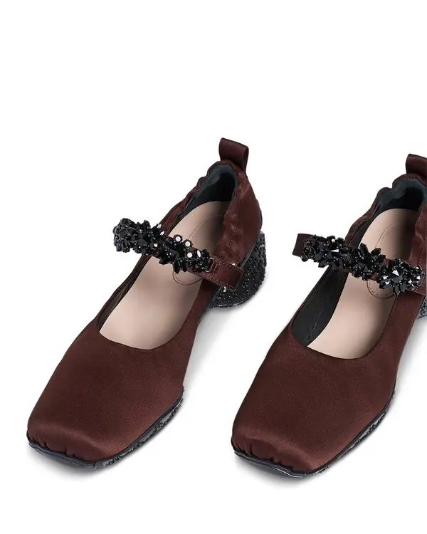 Simone Rocha Satin Ballet Runner Flats