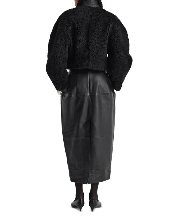 RÓHE Shearling Rounded Crop Jacket