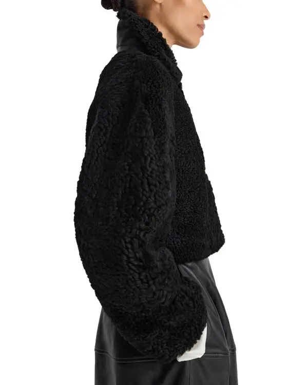 RÓHE Shearling Rounded Crop Jacket