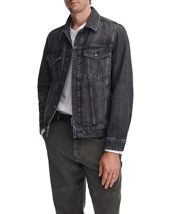 Rag & Bone Cotton Denim Pocket Trucker Jacket