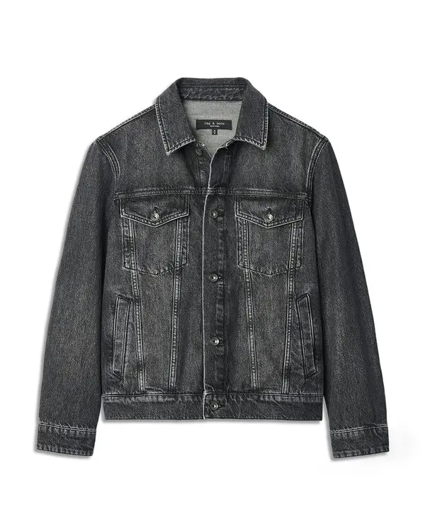Rag & Bone Cotton Denim Pocket Trucker Jacket