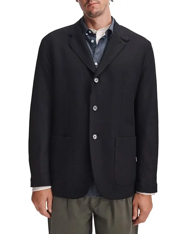 Rag & Bone Becker Wool Blend Knit Sport Coat - Black