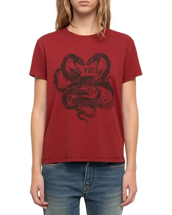 Zadig&Voltaire Walk Cotton Graphic Print Tee