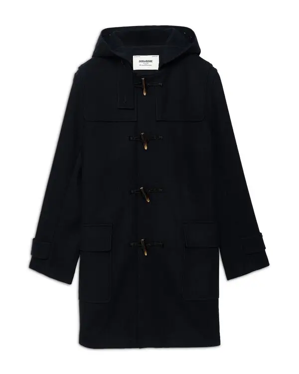Zadig&Voltaire Mael Wool Blend Hooded Duffle Coat