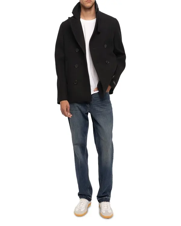 Zadig&Voltaire Mollys Wool Blend Notch Lapel Button Coat