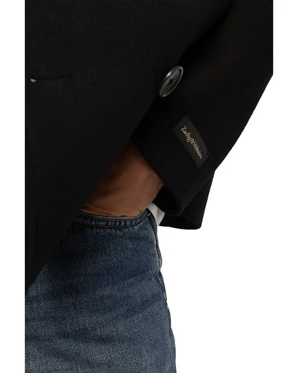 Zadig&Voltaire Mollys Wool Blend Notch Lapel Button Coat