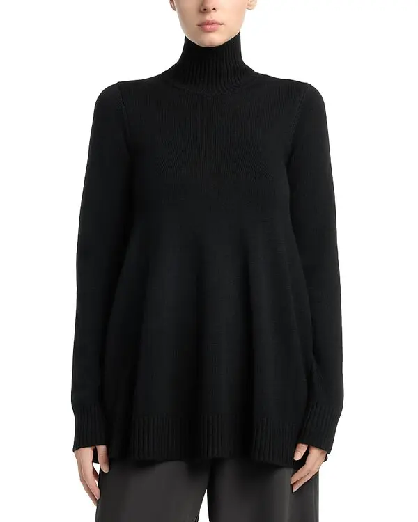 TOTEME Wool-blend Turtleneck Long Sleeve Top