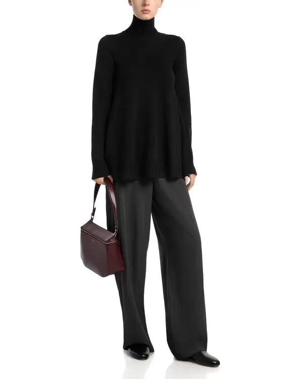TOTEME Wool-blend Turtleneck Long Sleeve Top