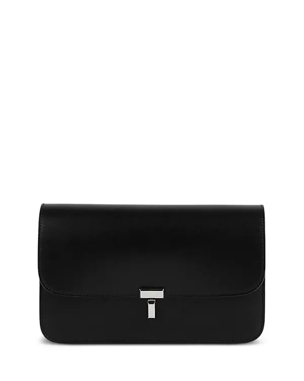 TOTEME T-lock Leather Crossbody Bag - Black