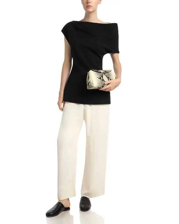 TOTEME Cotton Asymmetric Neck Top