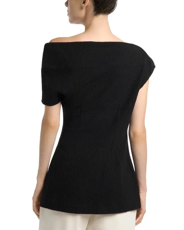 TOTEME Cotton Asymmetric Neck Top