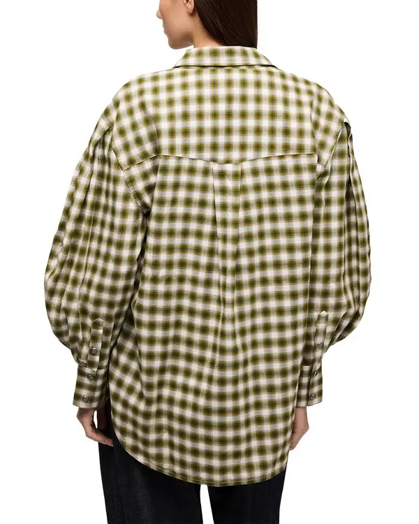 GANNI Check Flannel Shirt Jacket