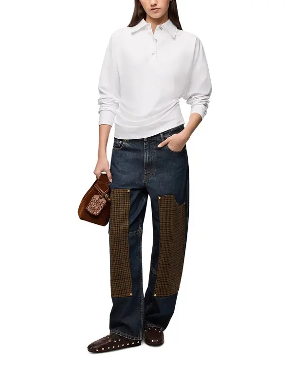GANNI Jersey Polo Shirt