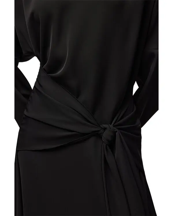 GANNI Cady Crepe Draped Mini Dress