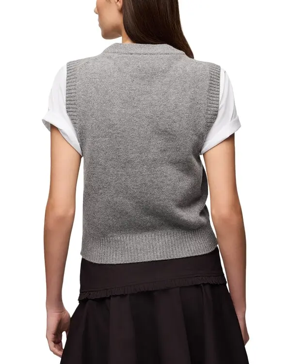GANNI Flower Logo Sweater Vest