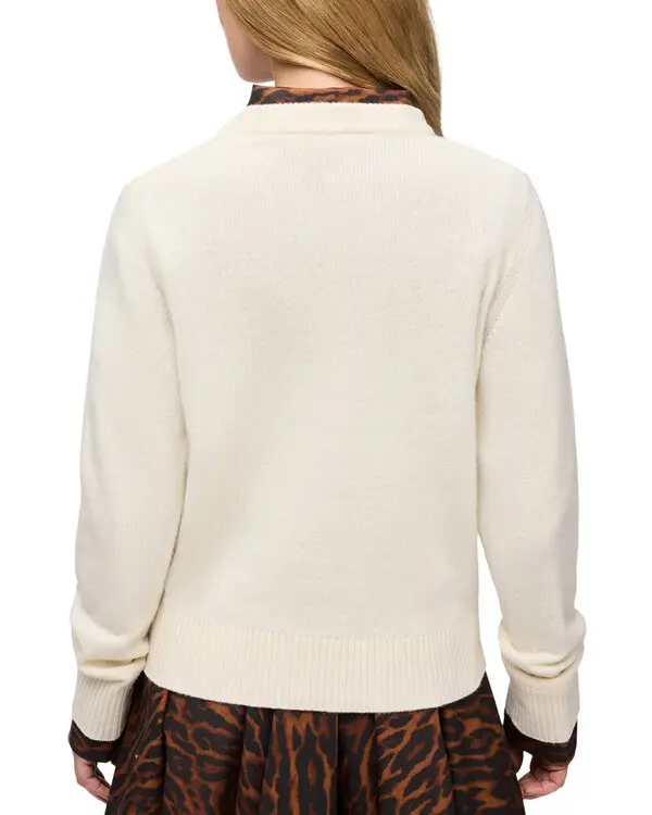 GANNI Mushroom Teddy Crewneck Sweater