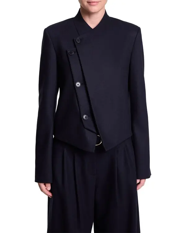 TWP Wool & Cashmere Blend Asymmetrical Blazer
