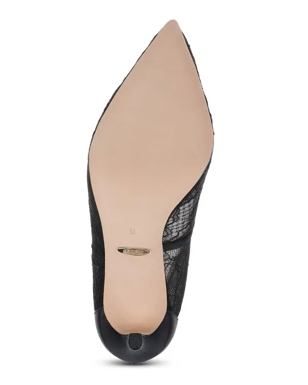 Badgley Mischka Cher Iii Satin & Lace Stiletto Pumps - Black Lace
