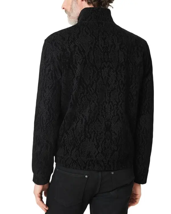 John Varvatos Montecarlo Cotton Stand Collar Patterned Jacket