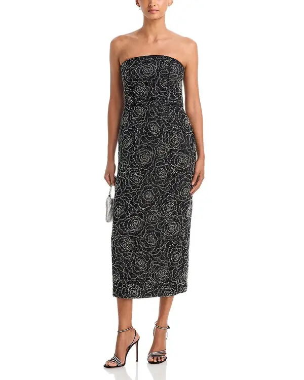 MILLY Strapless Embellished Dress
