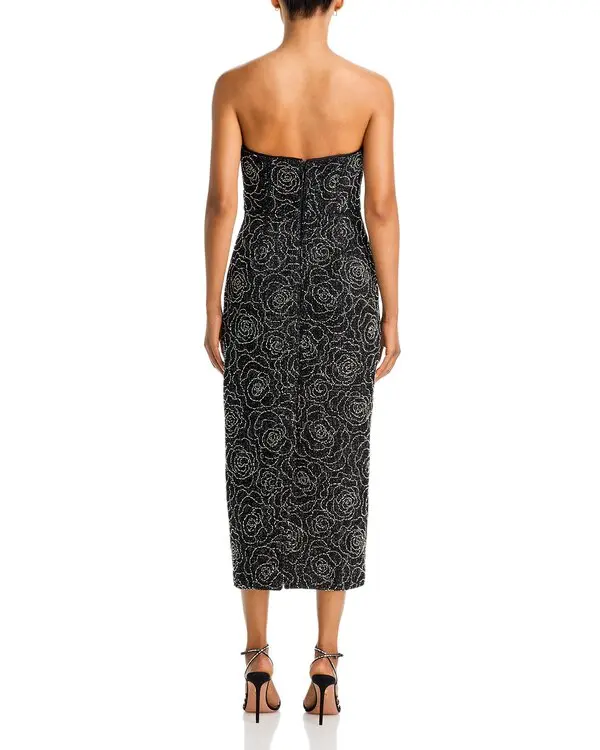 MILLY Strapless Embellished Dress