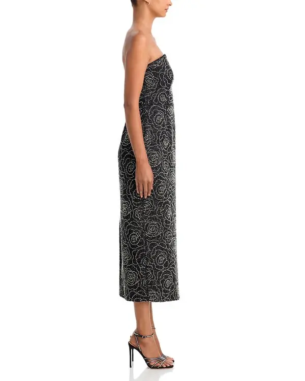 MILLY Strapless Embellished Dress