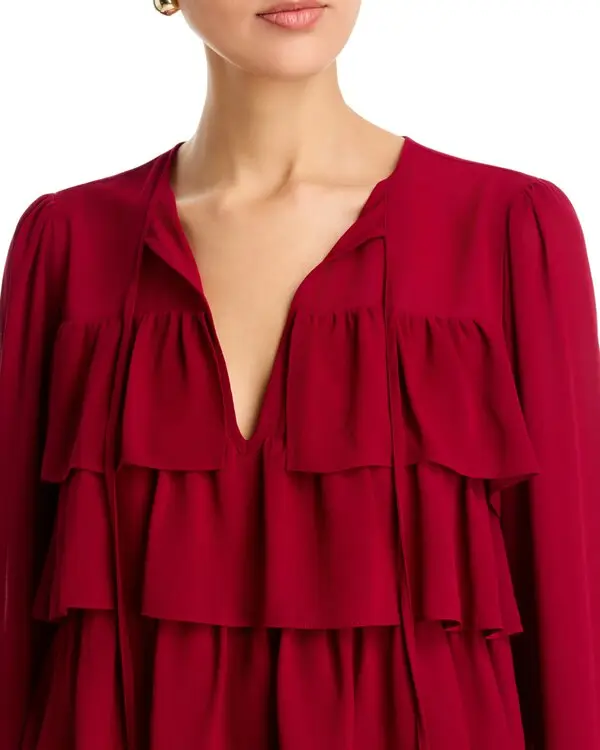 Michael Kors Ruffled Tiered Mini Dress
