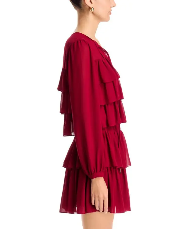 Michael Kors Ruffled Tiered Mini Dress